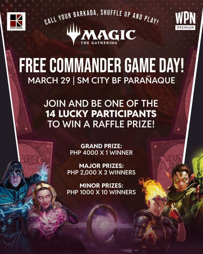 Hobby Kaikan Free Commander Game Day on March 29 - Pinoy Game Haven